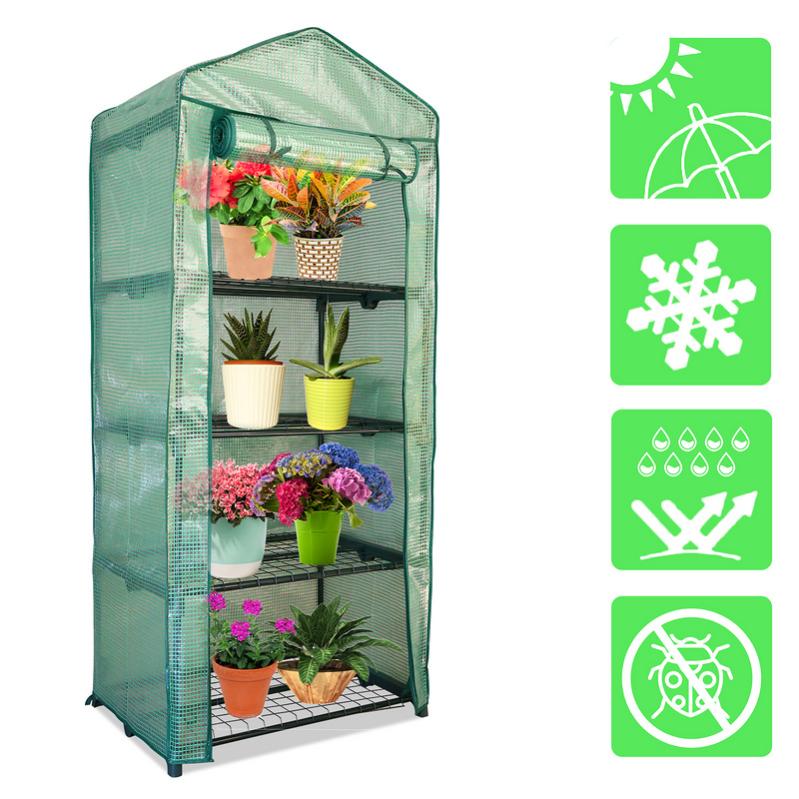 Serre de jardin balcon étagère serre 4 niveaux 0,7L x 0,5l x 1,6H m ...