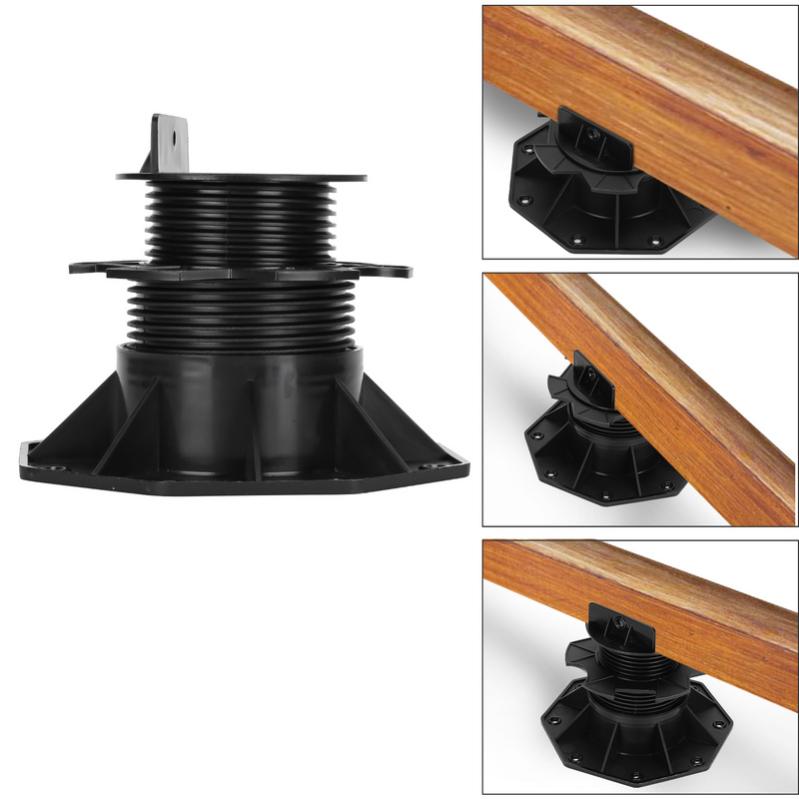 Plot terrasse bois ou composite Noir Plot terrasse pour dalle réglable ...