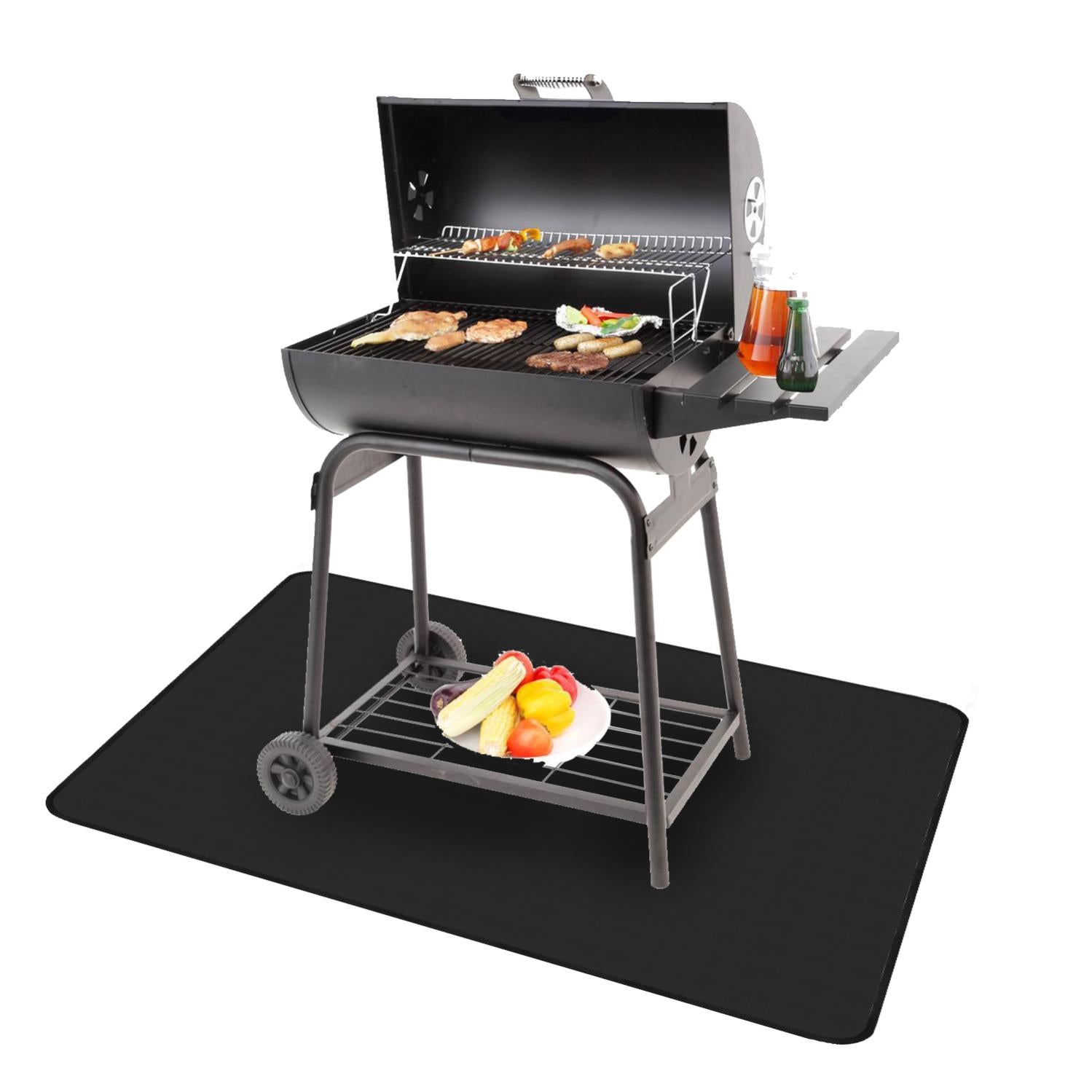 Tapis de protection de sol pour barbecue Tapis de Gril 122*152CM - Noir ...