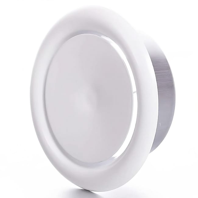 Bouche VMC 150 mm Réglable en Acier Blanc Laqué - Insufflation ... Bouche VMC 150 mm Réglable en Acier Blanc Laqué - Insufflation ...