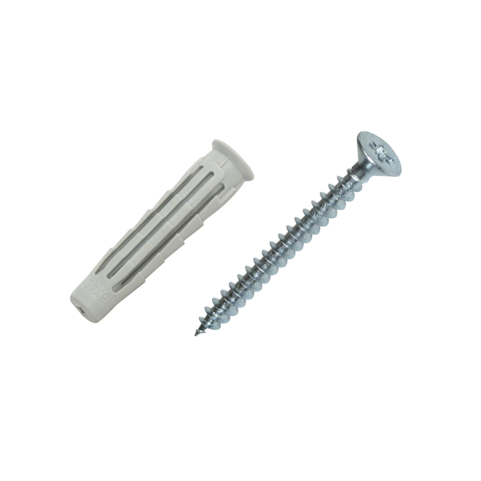 Cheville Nylon diam 8x40mm, vis TF 5x50mm | Leroy Merlin