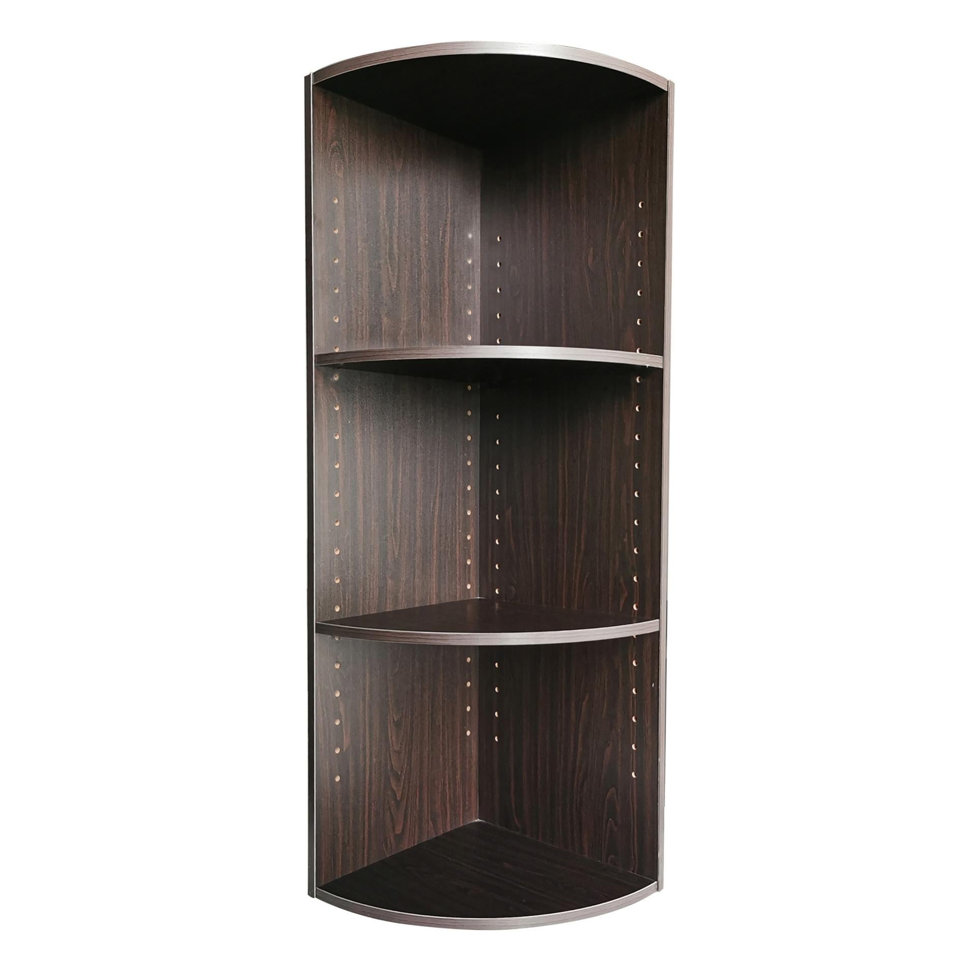 Rebecca Mobili Libreria Angolare Wenge Truciolato 3 Scaffali Modulari ...