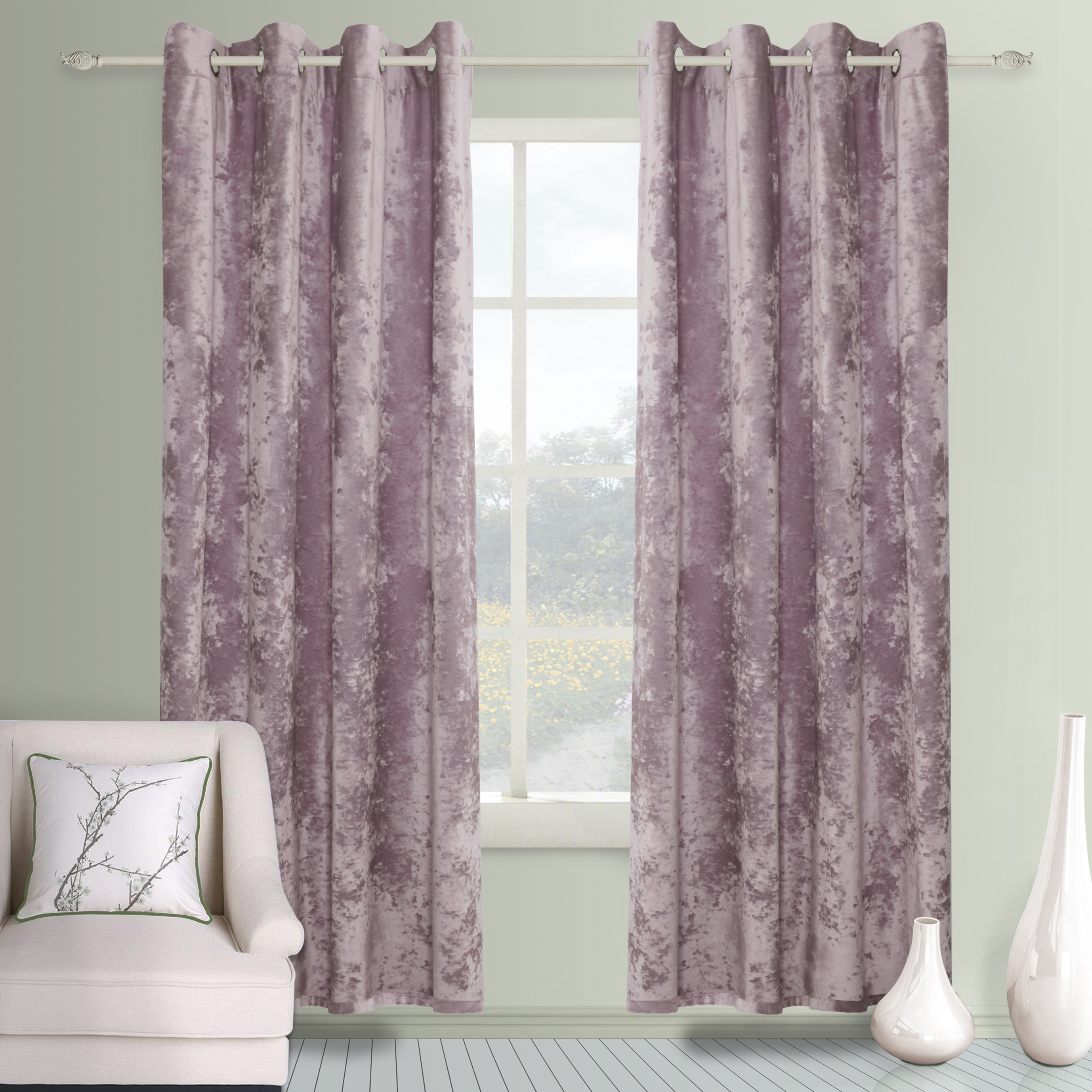 Tenda in Velluto ROSA Oscurante per Interni come Camera da Letto ...