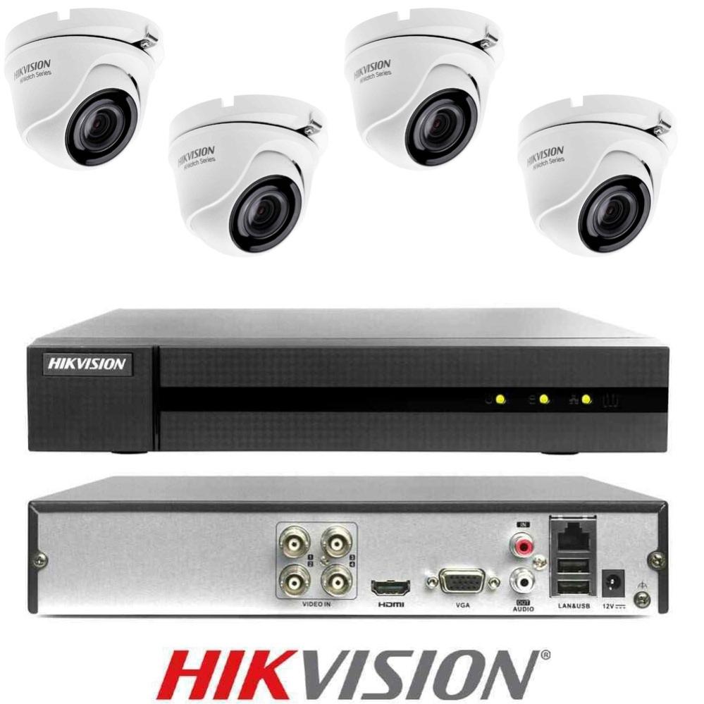 KIT VIDEOSORVEGLIANZA HIKVISION CLOUD DVR 4 CANALI 4 TELECAMERE 4MP 4MPX-500 GB | Leroy Merlin