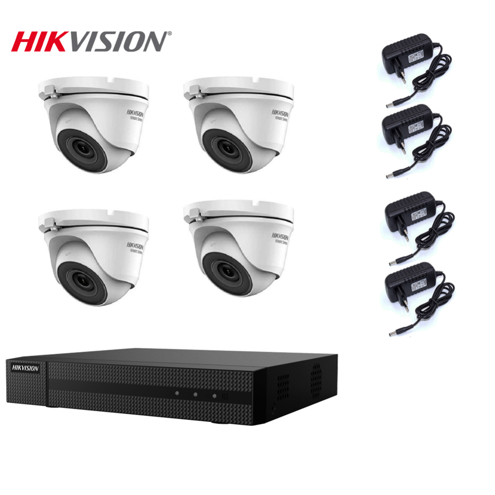 KIT VIDEOSORVEGLIANZA HIKVISION DVR 4 CANALI 4 TELECAMERE 2 MPX | Leroy ...