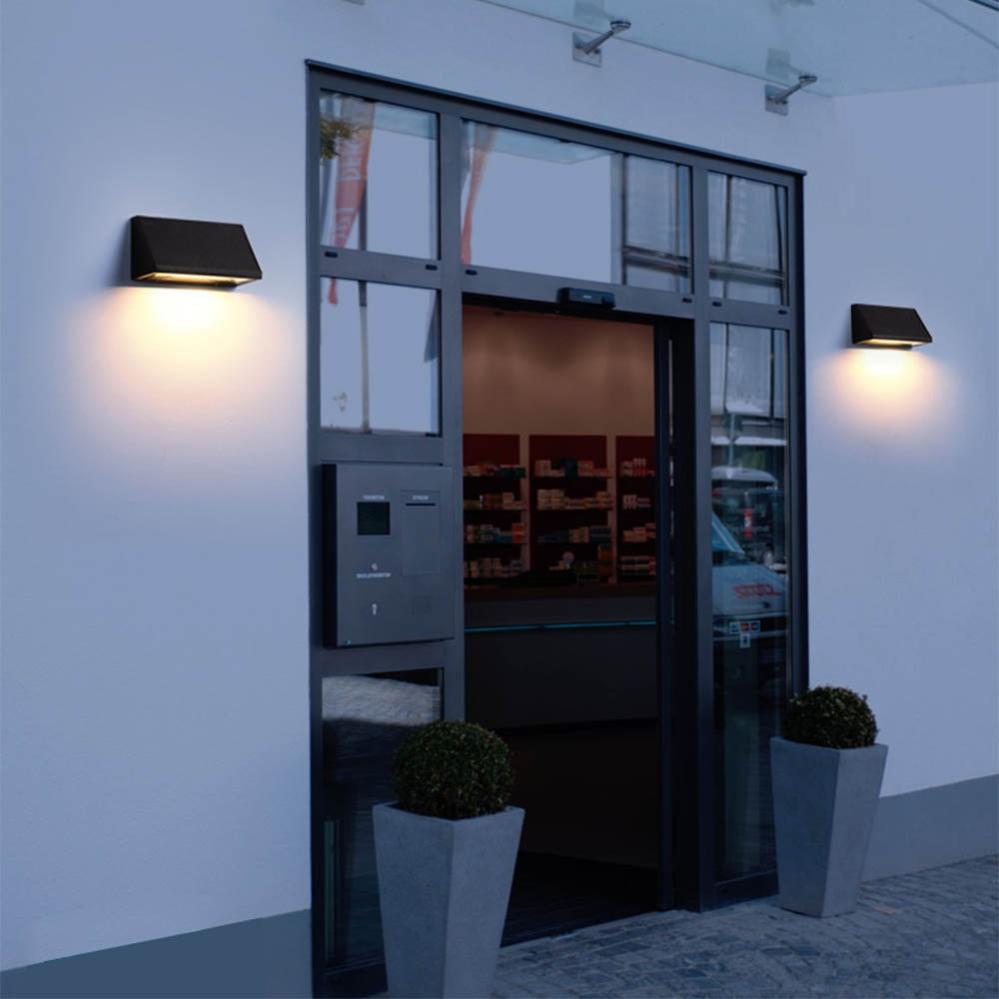 Aplique de exterior LED Dover 12W Gris oscuro 3000K IP65 IK08 Iberlamp ...