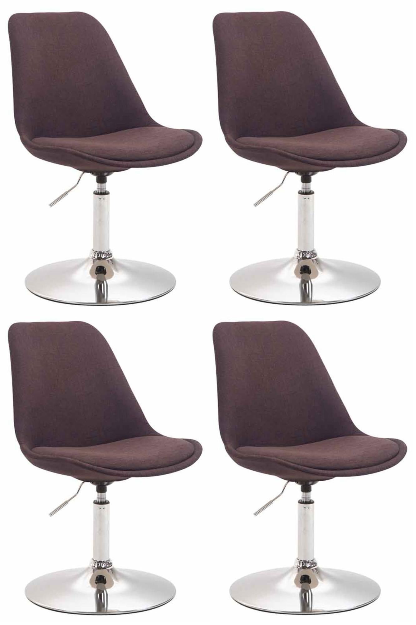 Lot de 4 Chaises de salle à manger Maverick tissu avec pied trompette ...