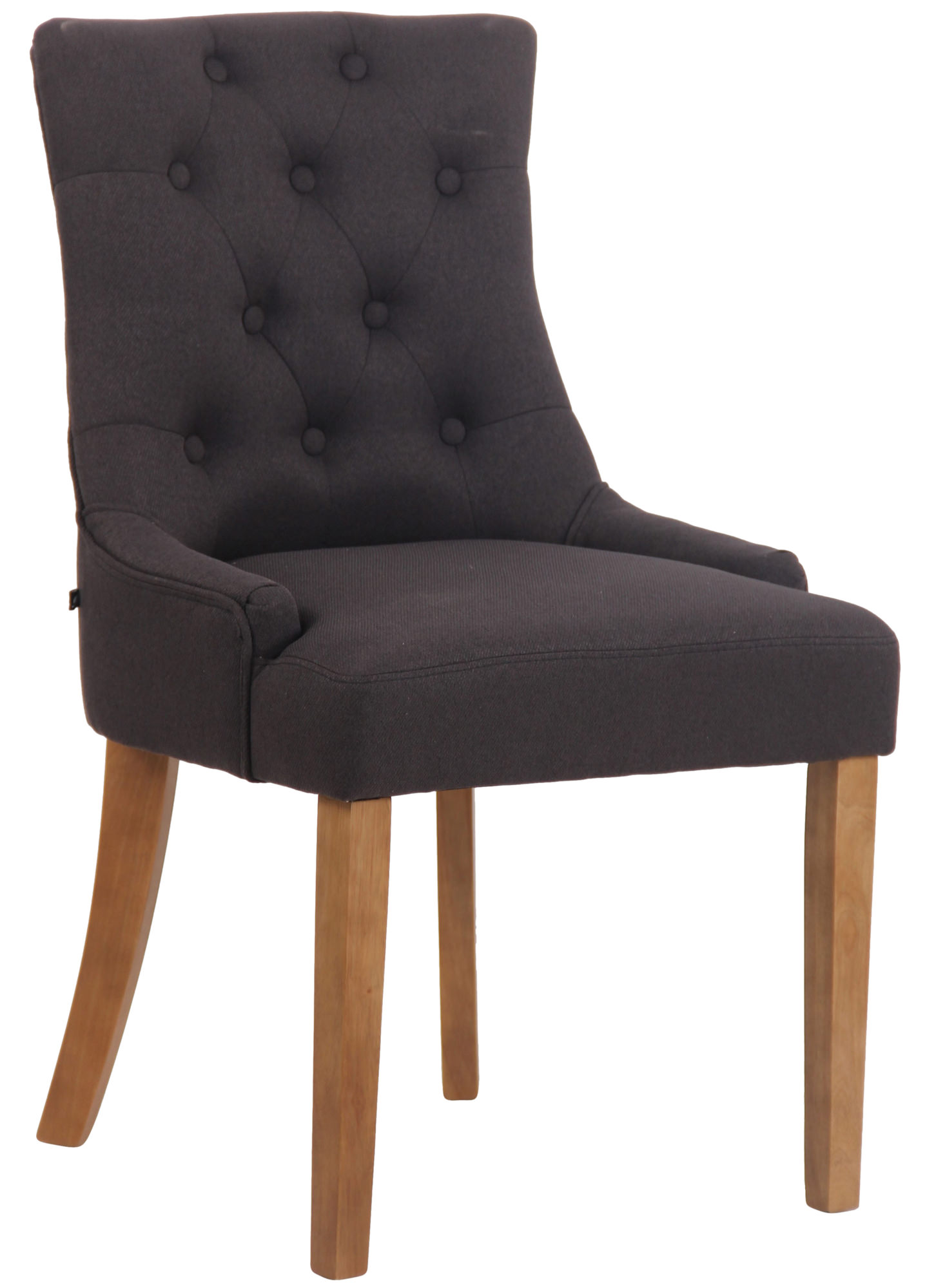 Poltroncina da pranzo Chesterfield Inverness in tessuto nero|antik-hell ...