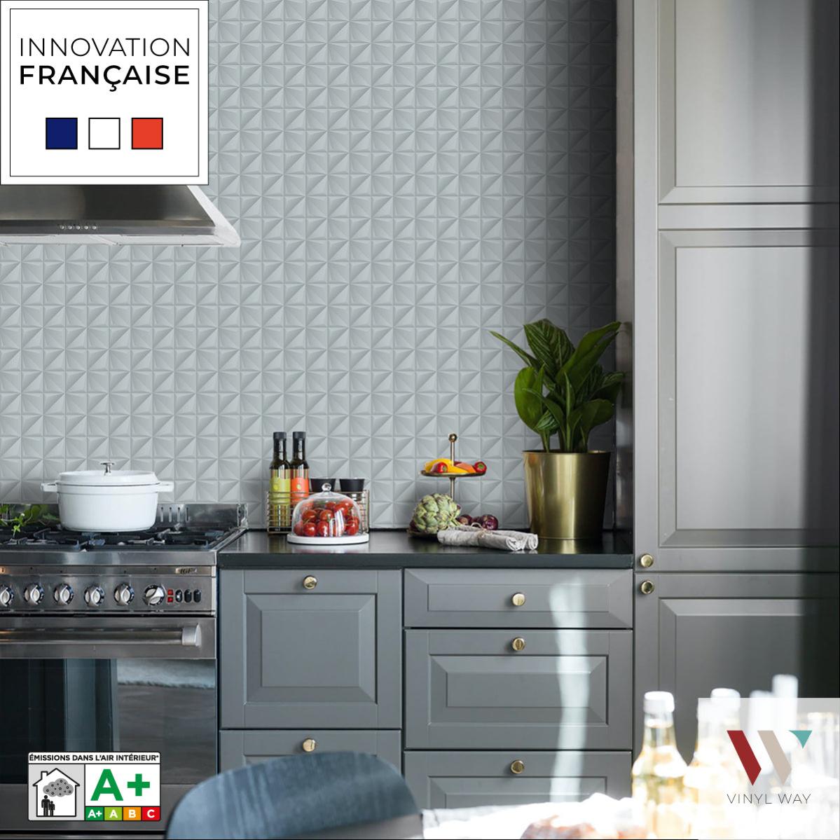 8 carreaux adhésifs 20x20cm Lipa / Abstrait - Origami / gris / pour ...