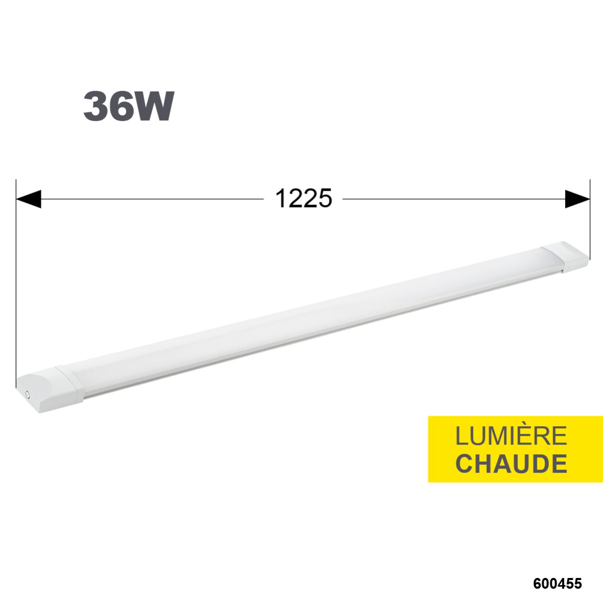 REGLETTE SLIM LED IP65 1200MM SMD 36W 3000K 2800LM | Bricoman