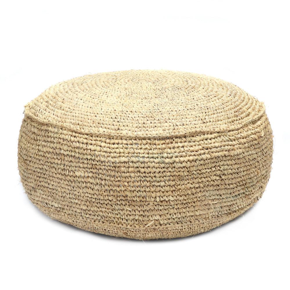 Le Pouf Raffia Flores - Naturel | Leroy Merlin