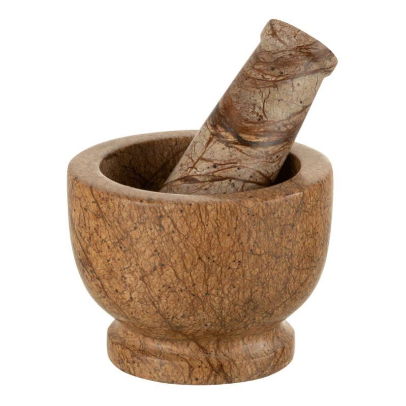 Paris Prix - Mortier & Pilon Marbre "oni" 14cm Marron | Leroy Merlin