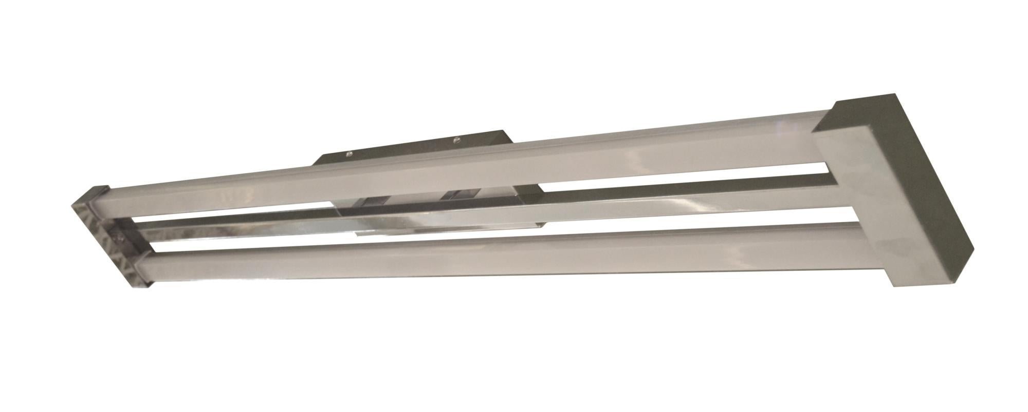 Plafón Cardu Led 2L Tubo Cuadrado - Satin Cromo - 90 Cm | Leroy Merlin