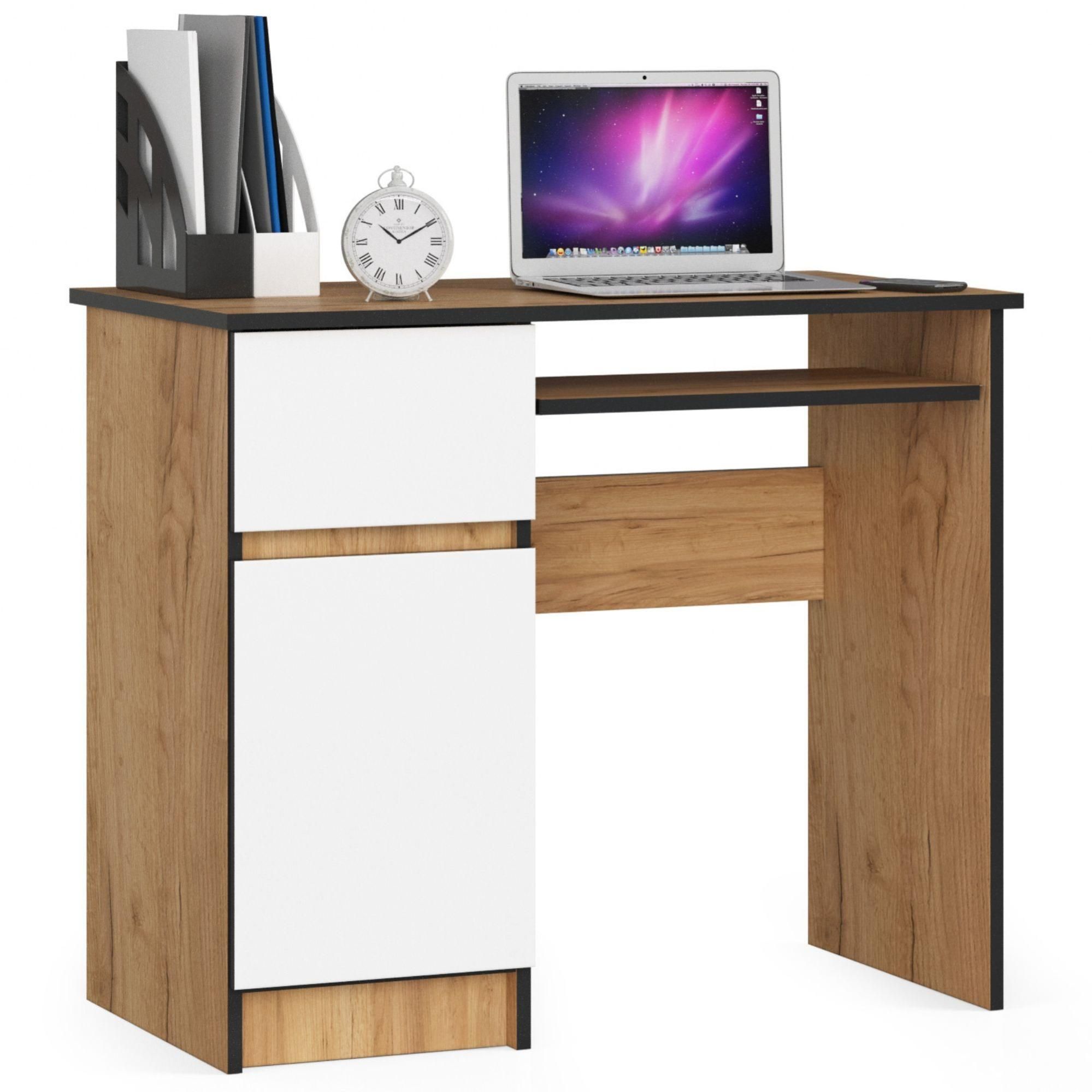 Bureau d'ordinateur AKORD gauche PIKSEL Chêne Craft 90 cm 1 porte 1 ... Bureau d'ordinateur AKORD gauche PIKSEL Chêne Craft 90 cm 1 porte 1 ...