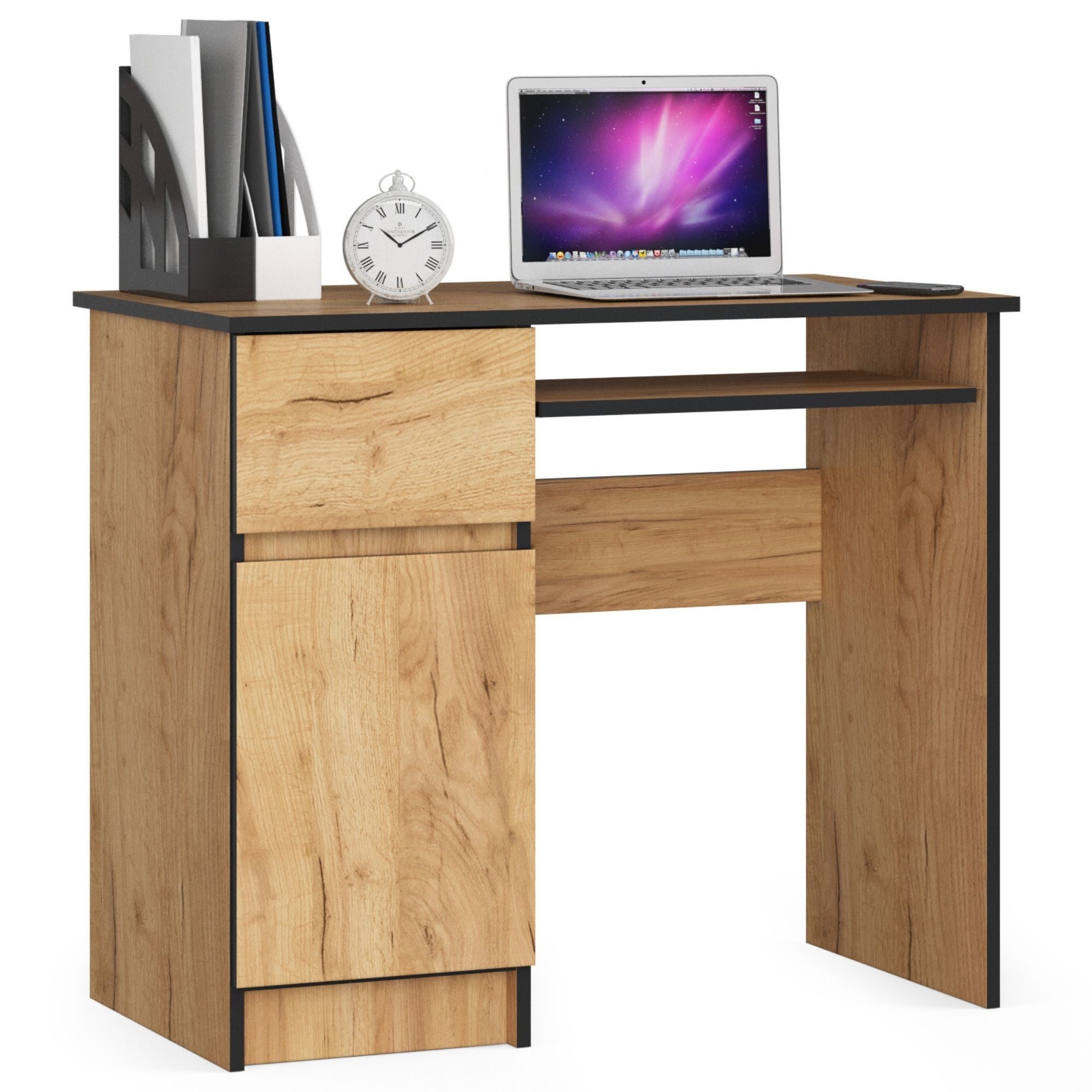 Bureau d'ordinateur AKORD gauche PIKSEL Chêne Craft 90 cm 1 porte 1 ... Bureau d'ordinateur AKORD gauche PIKSEL Chêne Craft 90 cm 1 porte 1 ...