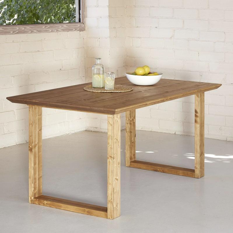 BLENOM Mesa de madera maciza sostenible comedor rectangular Usme Nogal ...