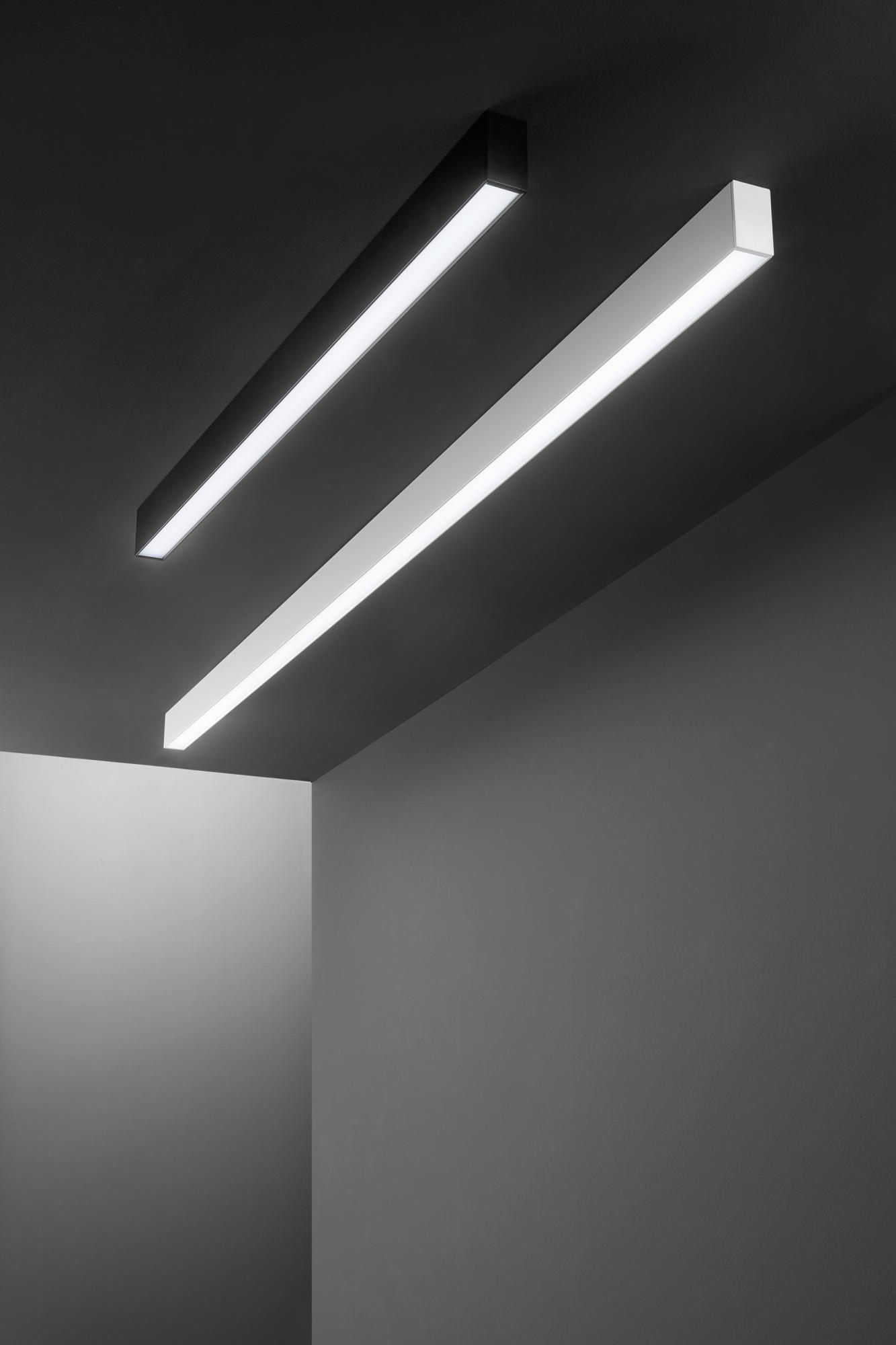 Barra LED a sospensione in alluminio nero 26W 3000K (luce calda) 1 mt ...
