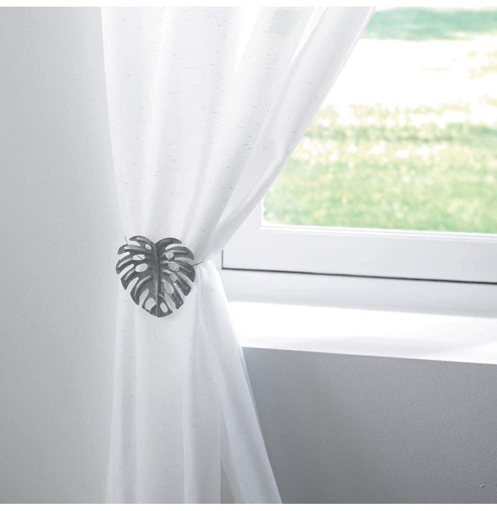 Embrasse aimentée pour rideau - L 30 cm x 8 x 8 cm - Palmera - Gris et ...