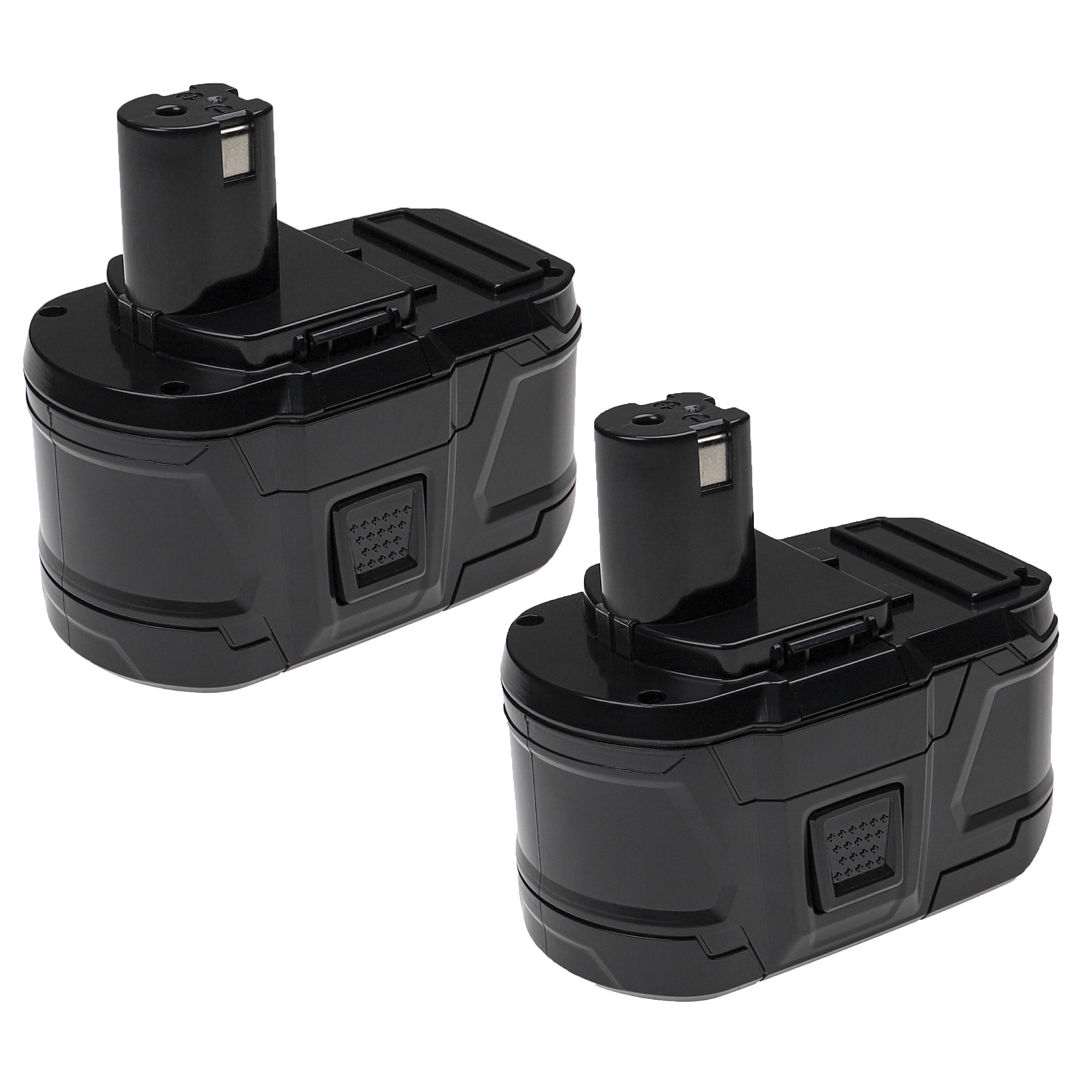 EXTENSILO 2x Batterie compatible avec Ryobi P220, P221, P230, P240 ...