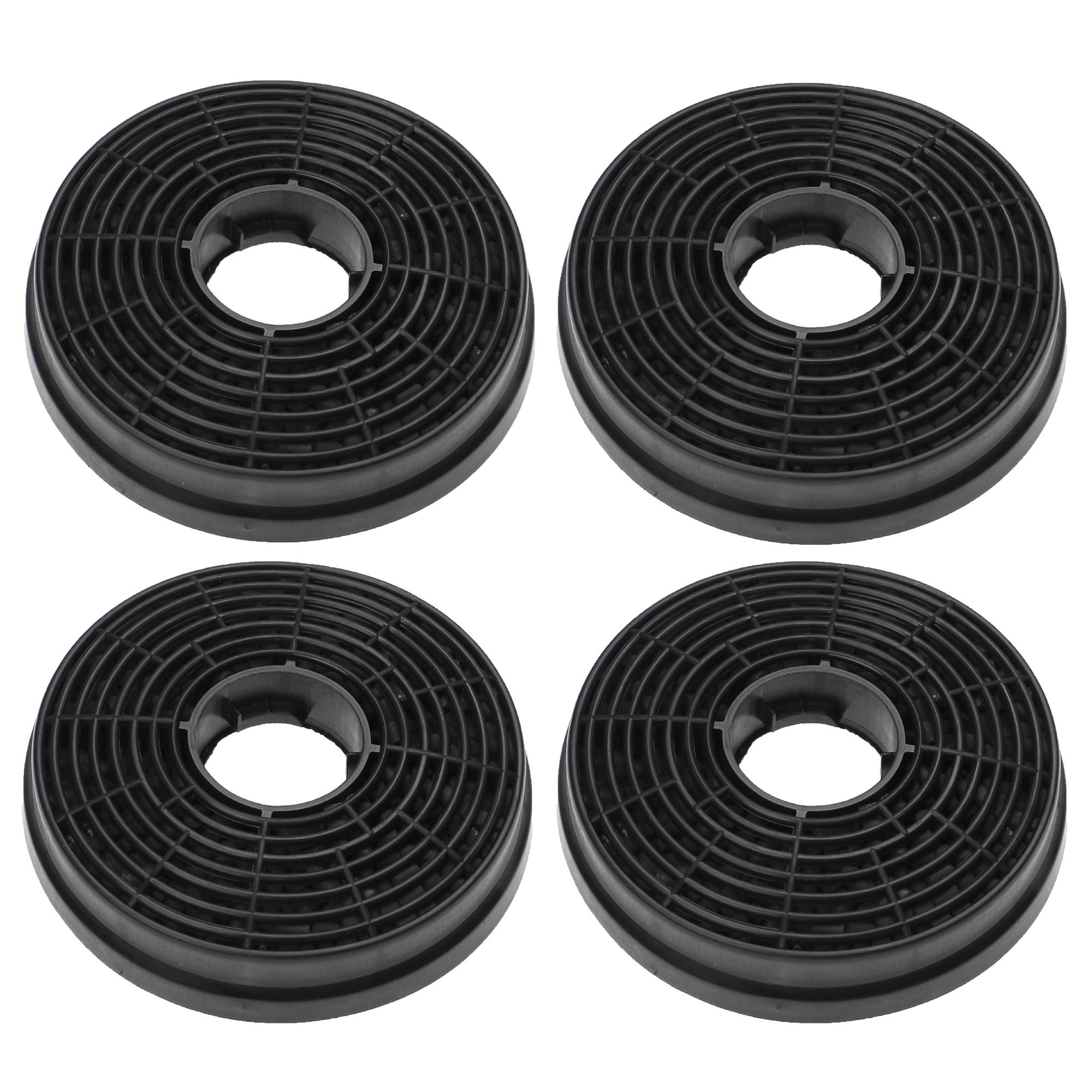 Vhbw 4x Filtres à charbon actif compatible avec Respekta CH 22058 IXB, CH 22078 IXB, CH 22098 ...