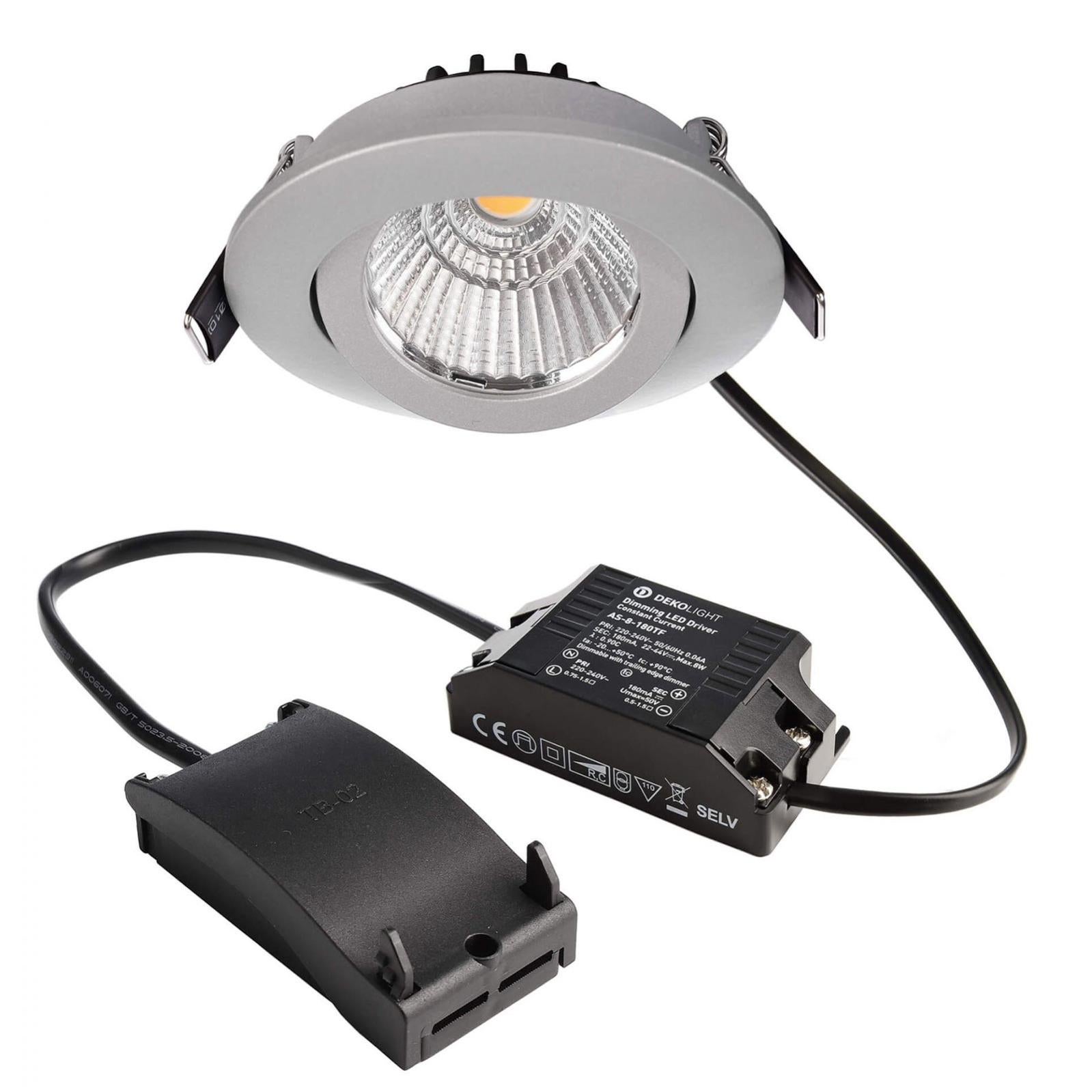 DIONE Faretto moderno tondo orientabile SPOT LED COB 8W dimmerabile ...