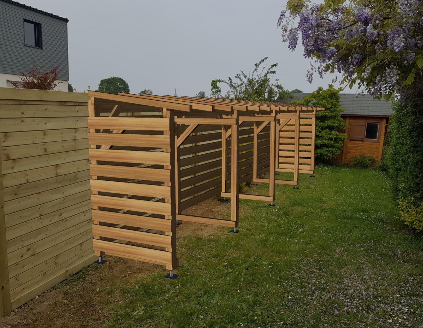Abri de jardin en bois massif de 8m, non couvert et avec fond ...