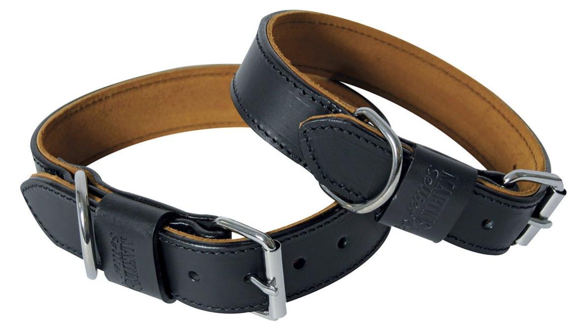 Collier pour chiens Martin Sellier en cuir pleine fleur doublé de ...