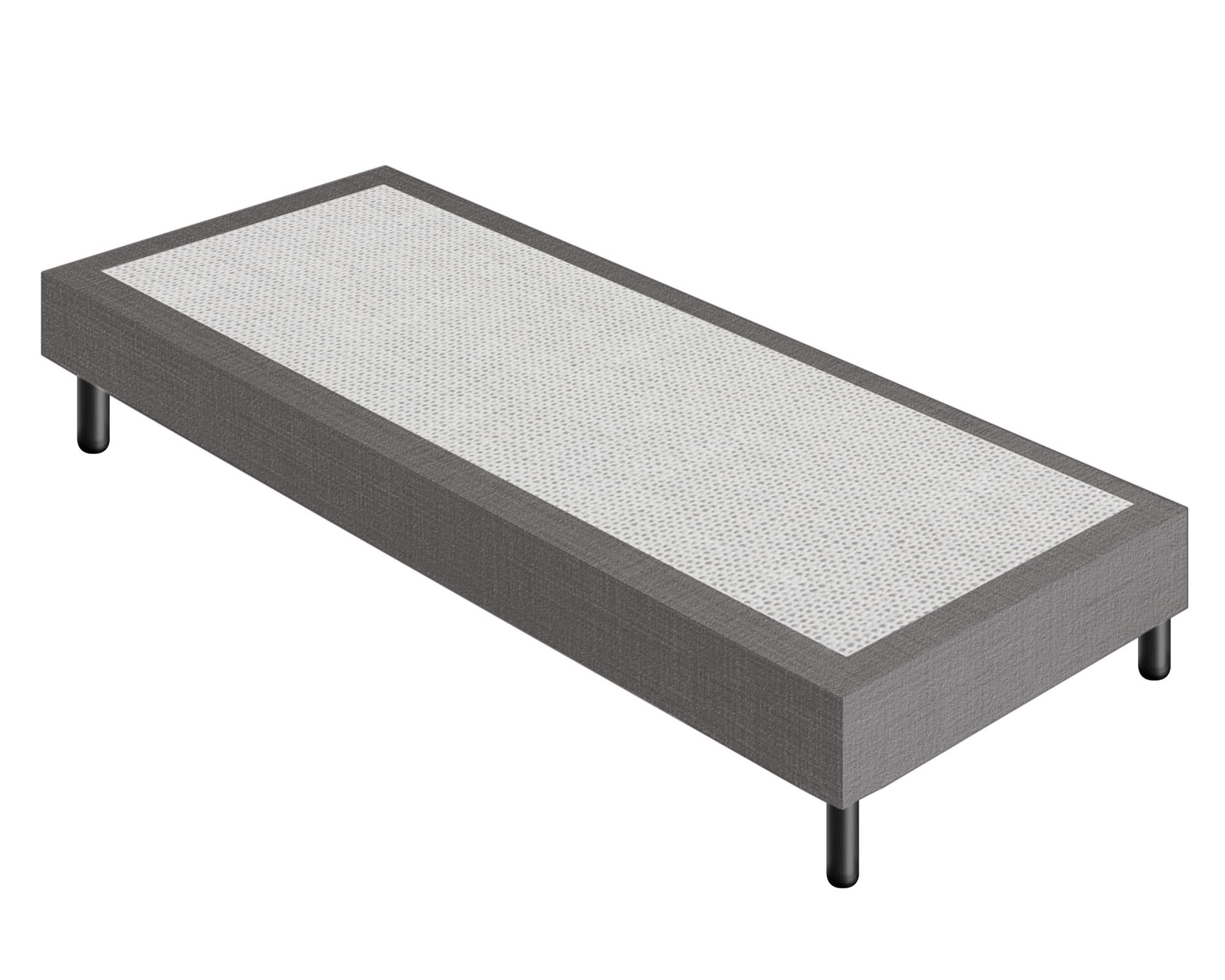 Sommier 80x190 Gris Rembourré - Résistant jusqu'à 120 Kg par Personne ...