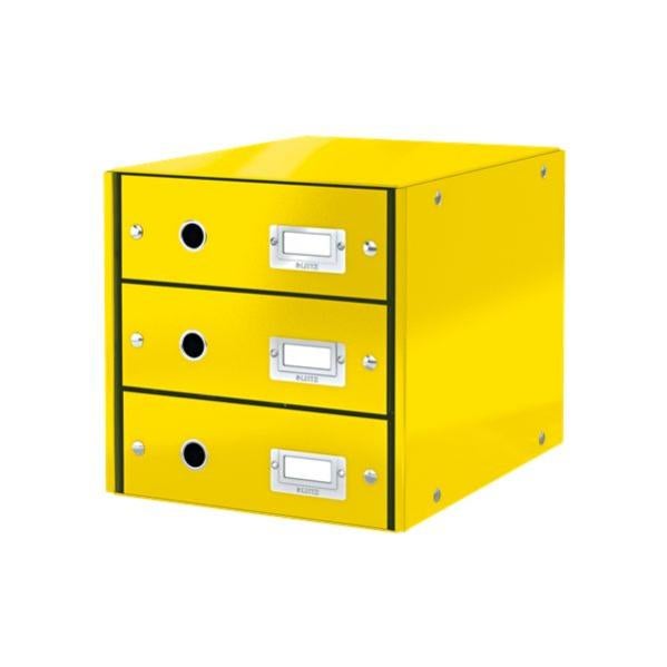 Bloc de Rangement pour Bureau 3 tiroirs A4 Wow - Jaune | Leroy Merlin