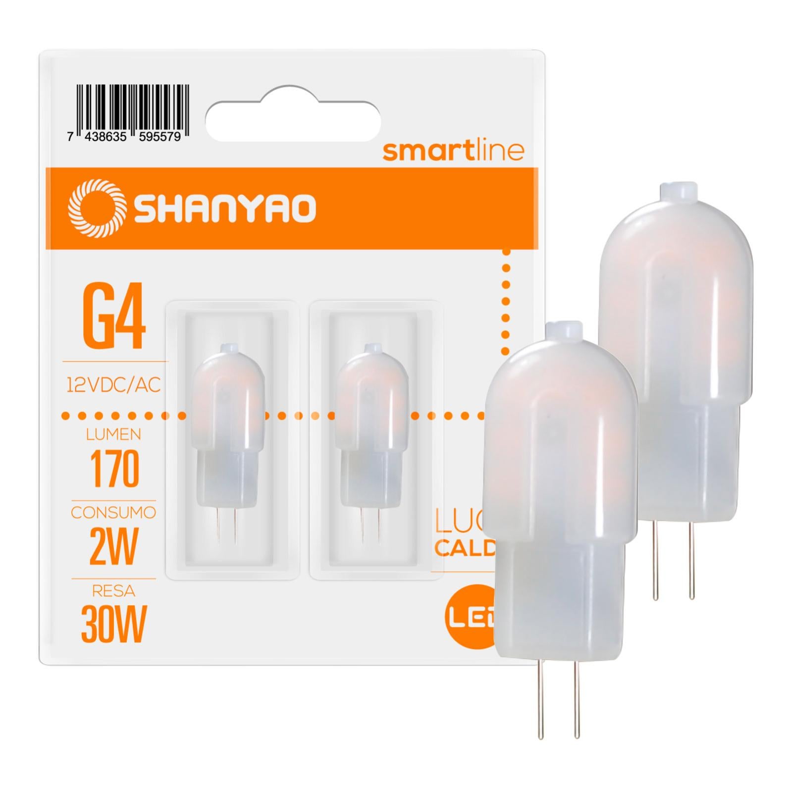 1 DOPPIO BLISTER SPOT LED G4 12V G4 2W 3000K 128LM | Leroy Merlin