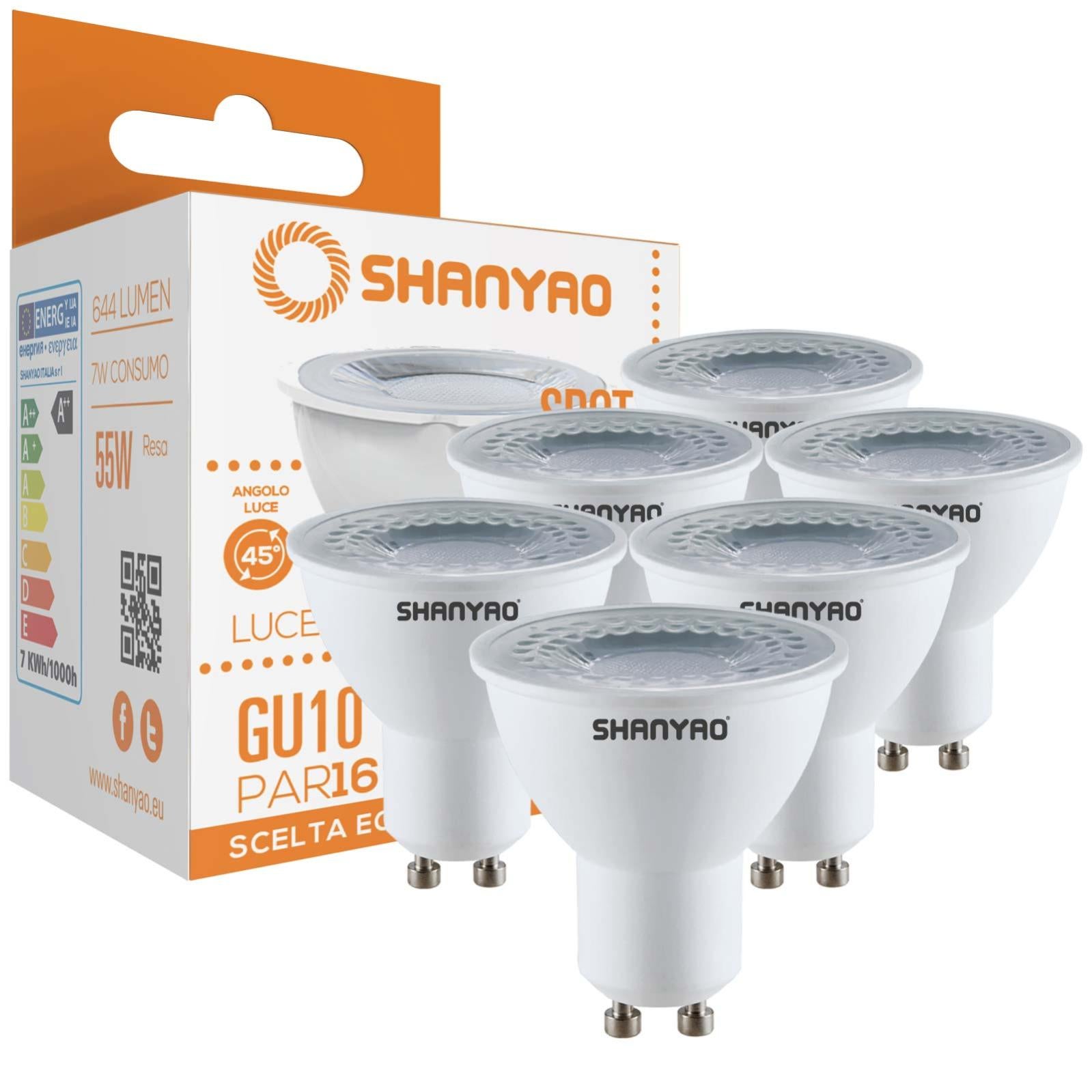 6 DICROICA LED GU10 PAR16 CON LENTE PRISMATICA A 45 GRADI GU | Leroy Merlin