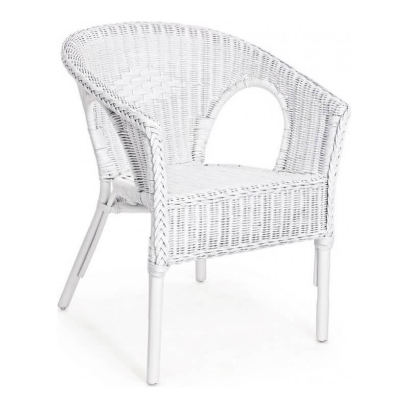 Fauteuil en rotin blanc Alliss | Leroy Merlin