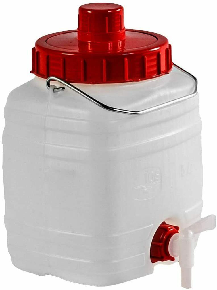 FUSTINO CON RUBINETTO TANICA BIDONE PLASTICA x ALIMENTI LT. 5 ...