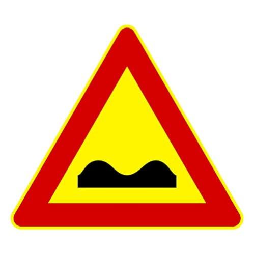 SEGNALE STRADALE CARTELLO DI PERICOLO triangolare STRADA DEFORMATA LATO ...