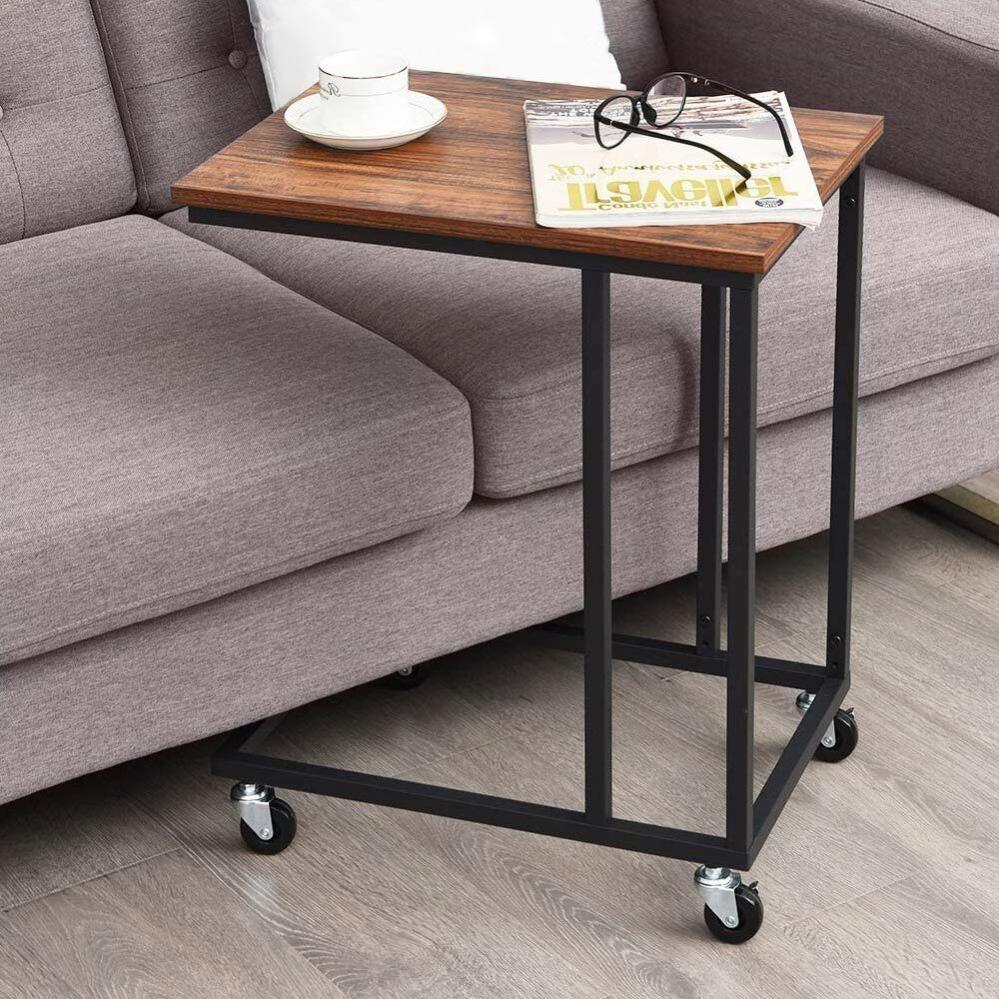 Tavolino da Caffe Porta Pc Laterale Divano Letto Metallo legno con ...