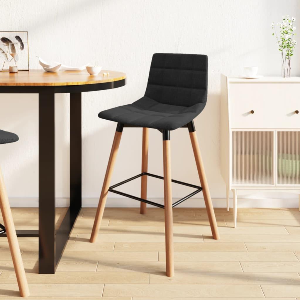Tabouret de bar Gris foncé Tissu | Leroy Merlin