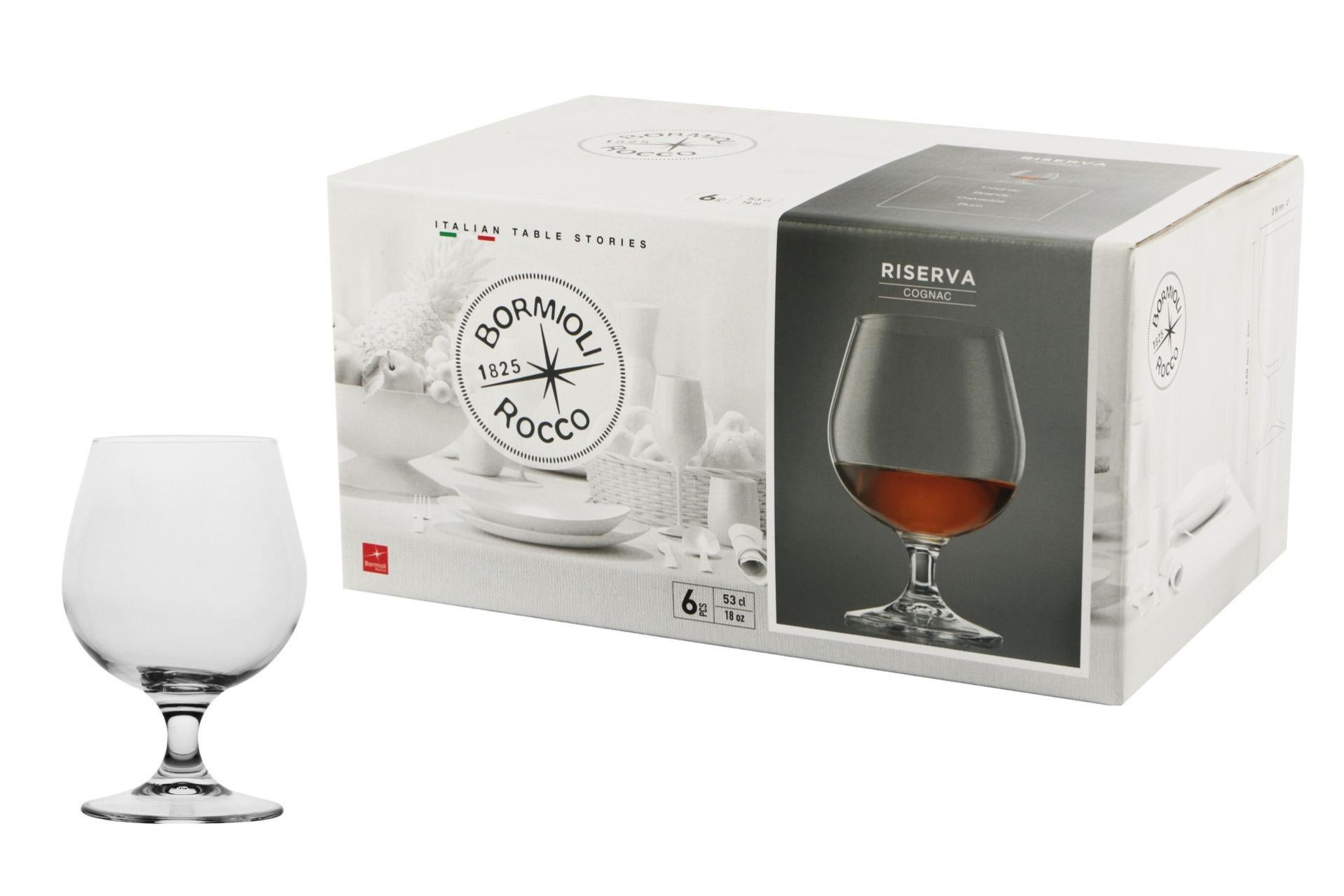 Rocco Bormioli Riserva 6 Calici in Vetro per Cognac 53 CL | Leroy Merlin