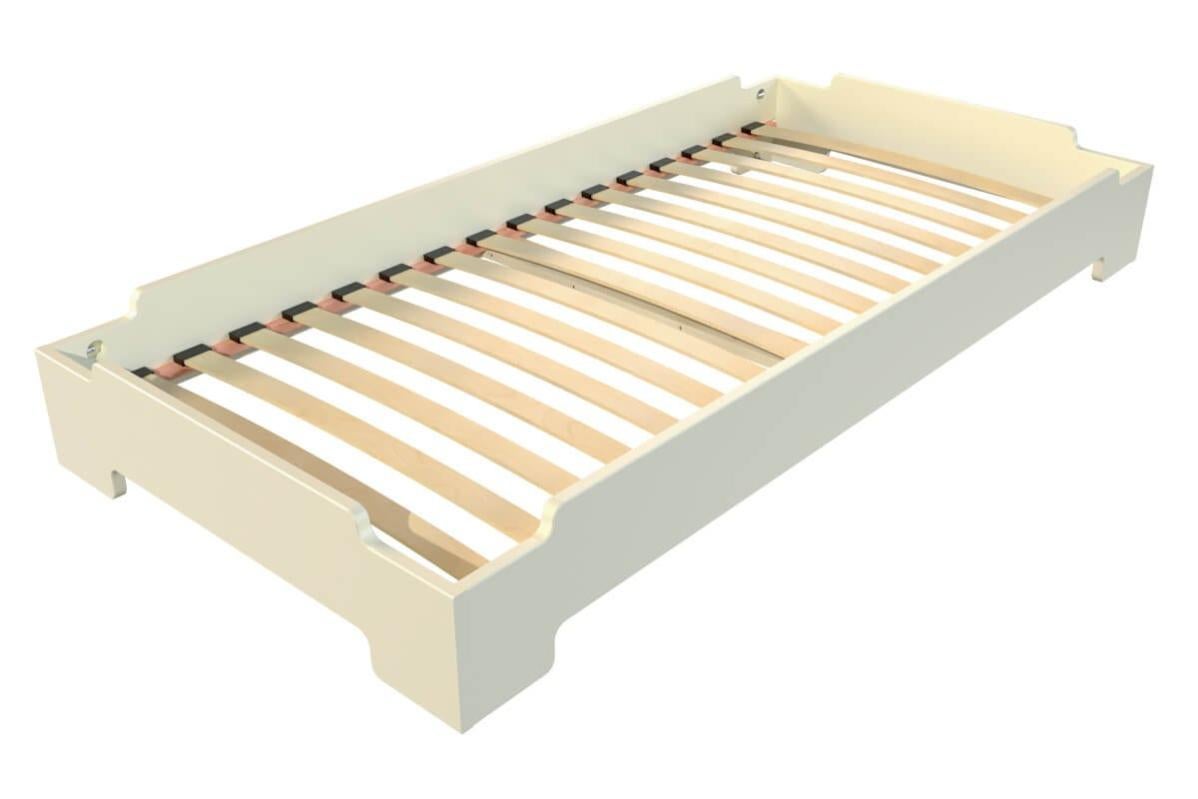 Lit Empilable 1 place en Bois Massif 80x200 Beige | Leroy Merlin