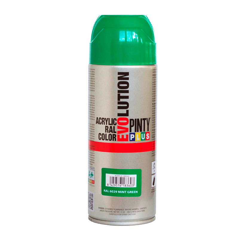 PINTURA SPRAY EVOLUTION BRILLANTE 400ML RAL 6018 VERDE AMARILLENTO ...