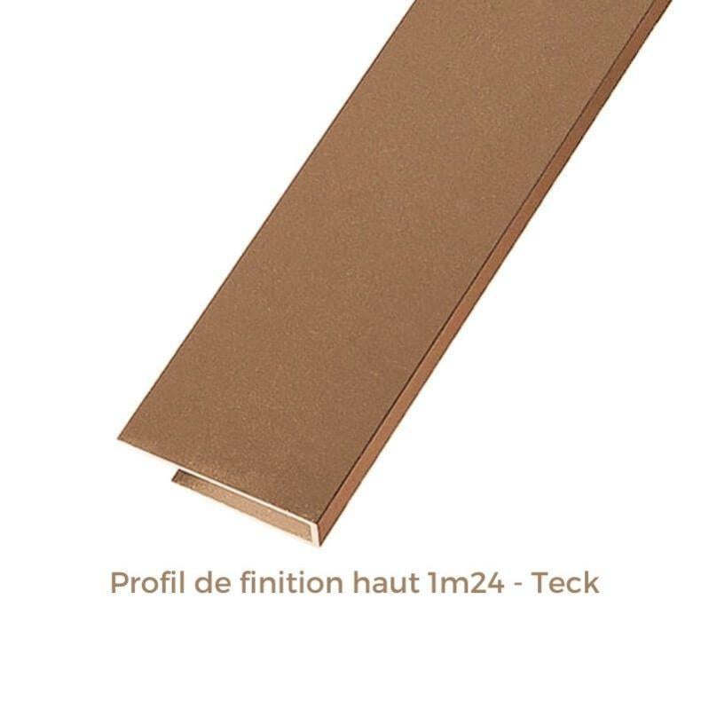 Profil de finition haut ALU Teck | Leroy Merlin