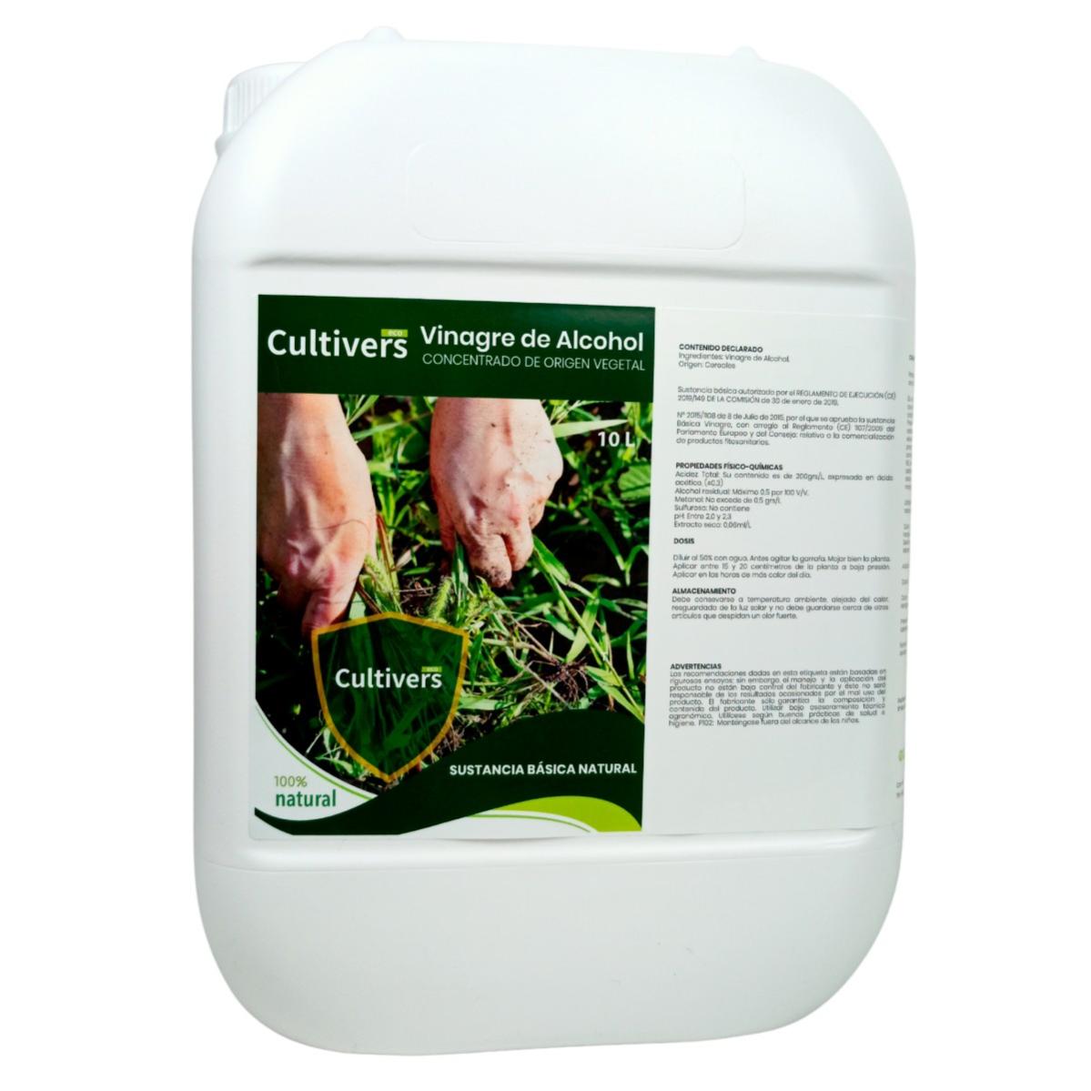CULTIVERS Aceto alcolico 10 L. Erbicida naturale al 100%. Elimina le ...