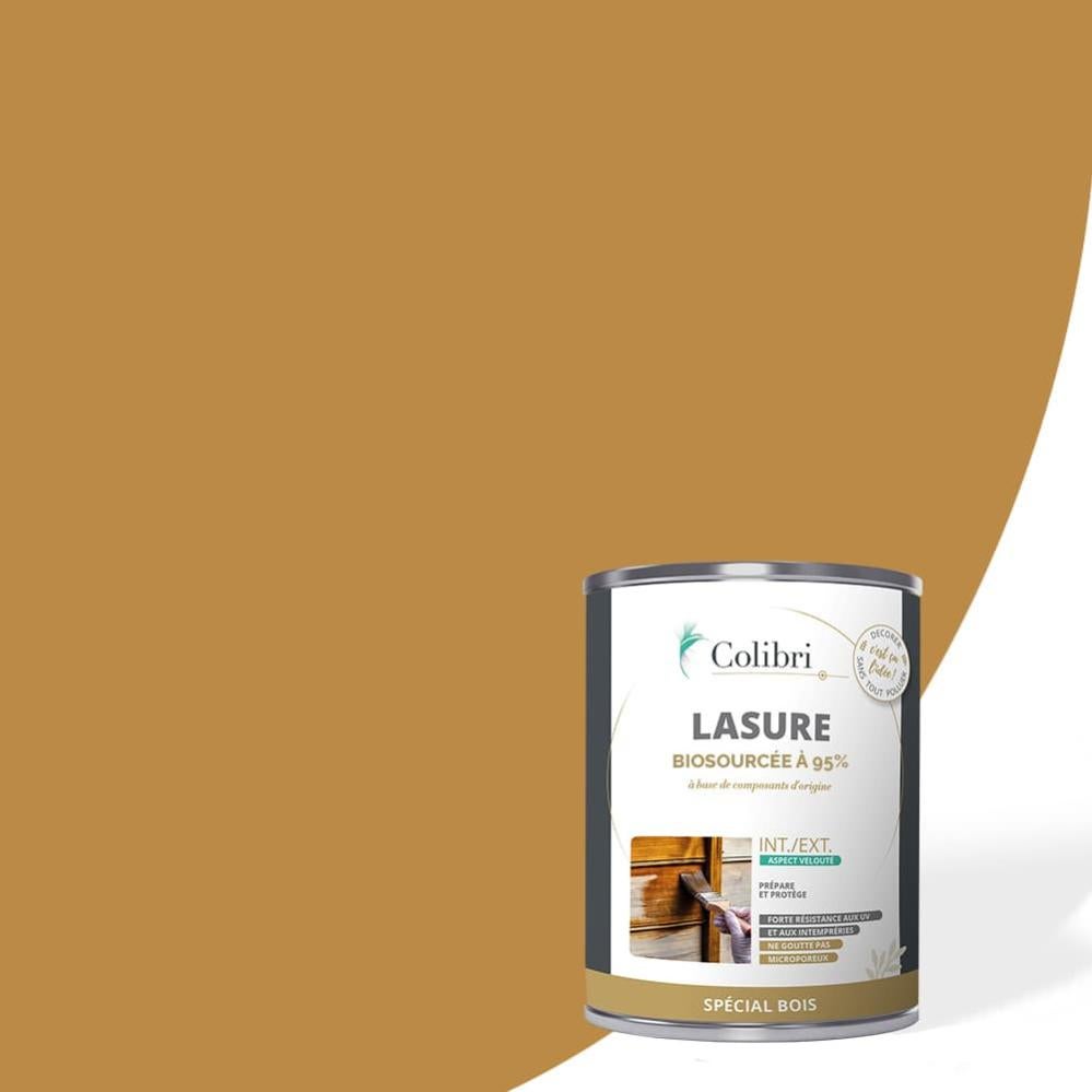 Lasure pour bois, teinte chêne clair, intérieur et extérieur, lasure ...