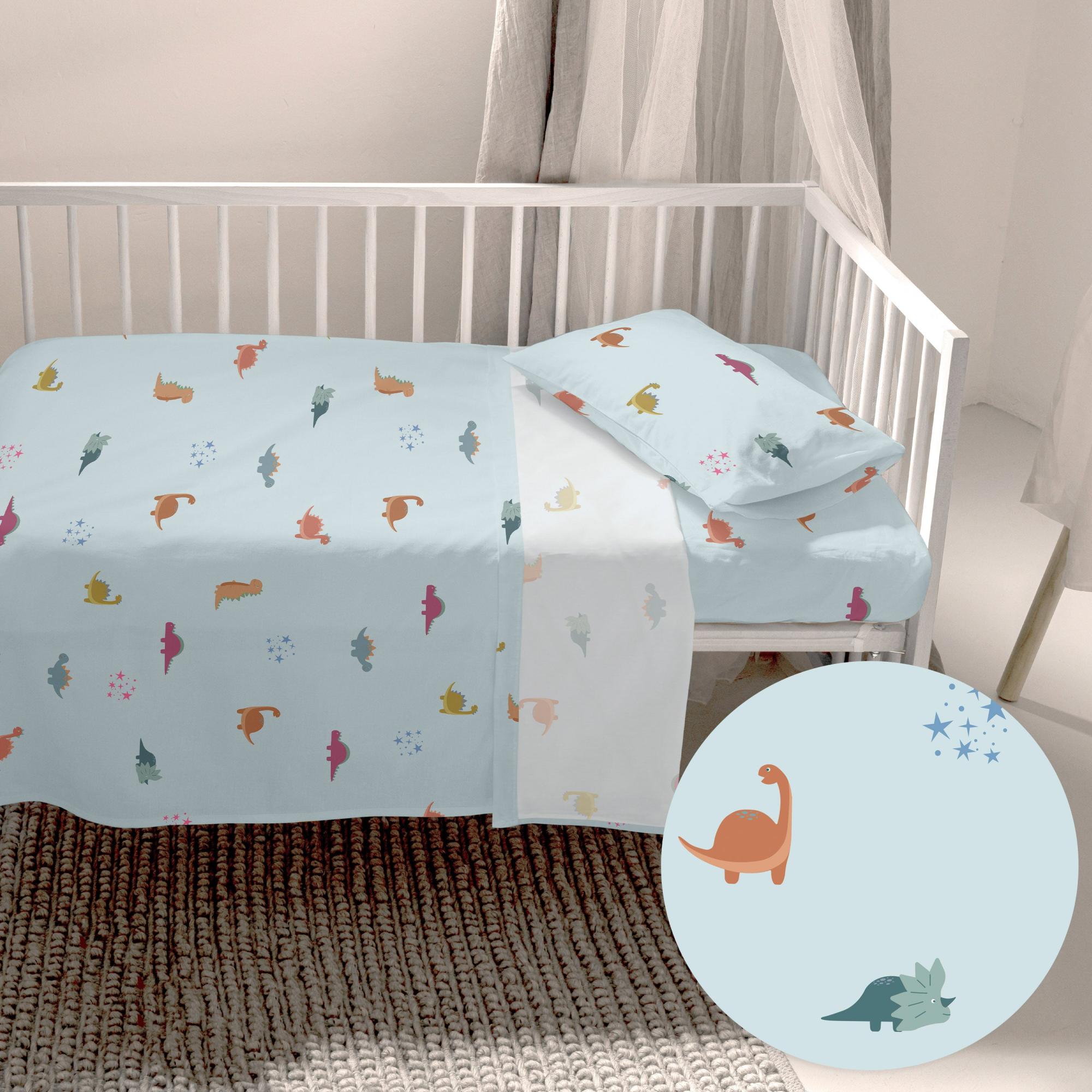 Mini dinosaur Parure drap Lit Bébé 120x180 cm | Leroy Merlin