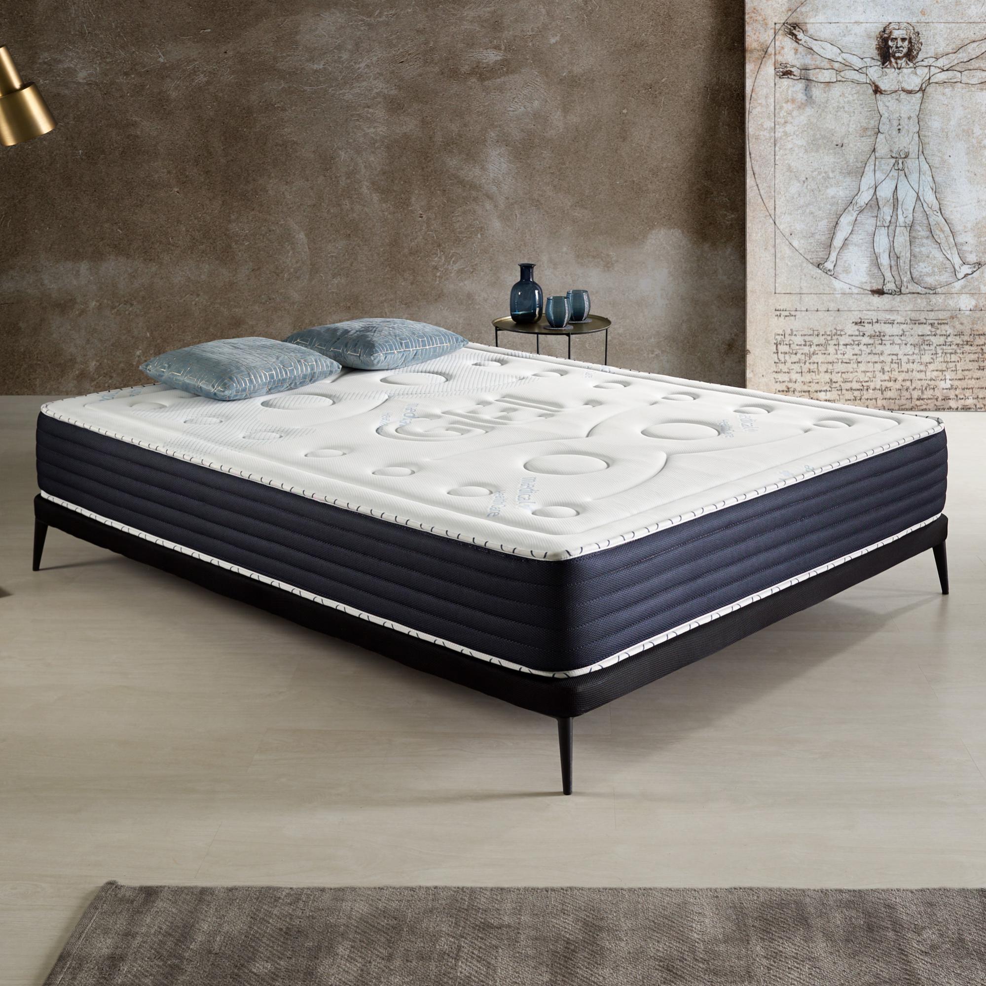 Matelas Sensogel 140x190 cm - Multicouches HR - Accueil Blue Latex - Très Épais 24 cm, Mousse à ...