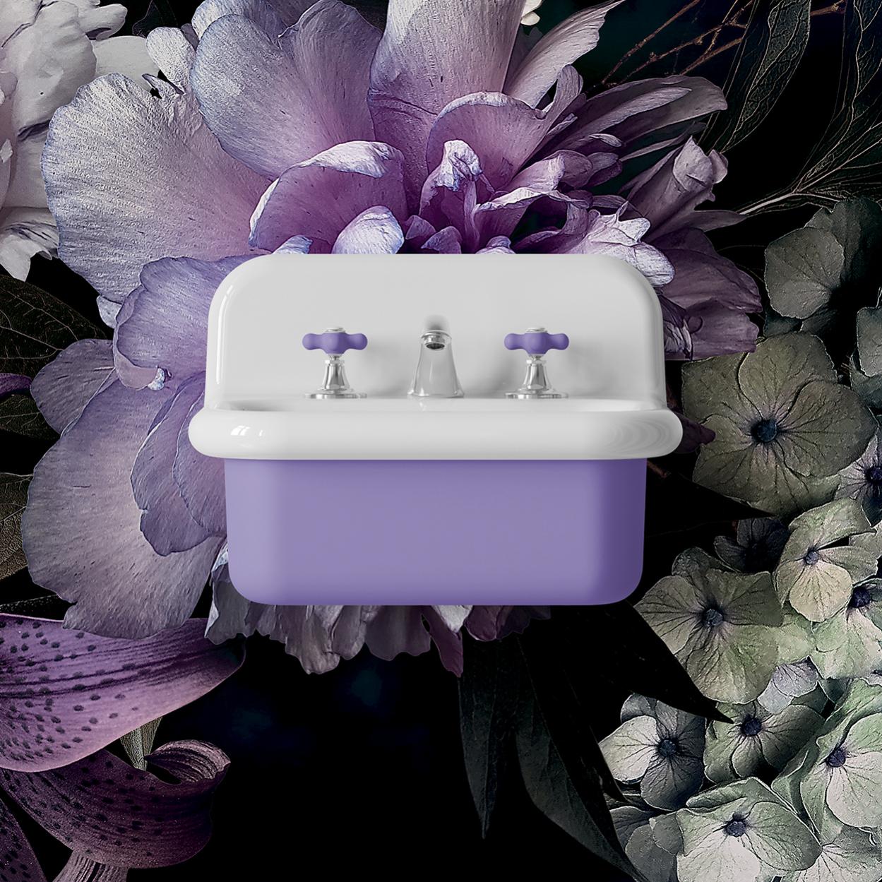 Lavabo Rétro Viola 50cm TRUE COLORS LITE firmato BLEU PROVENCE | Leroy ...