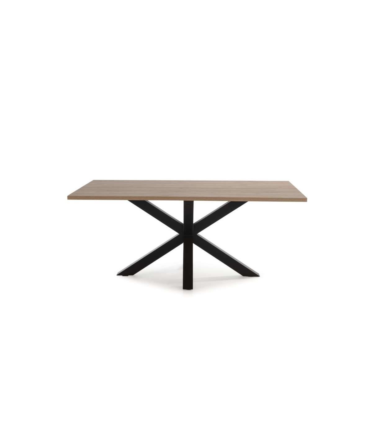 Mesa rectangular de comedor Caeli acabado natural, 76cm(alto) 100cm ...