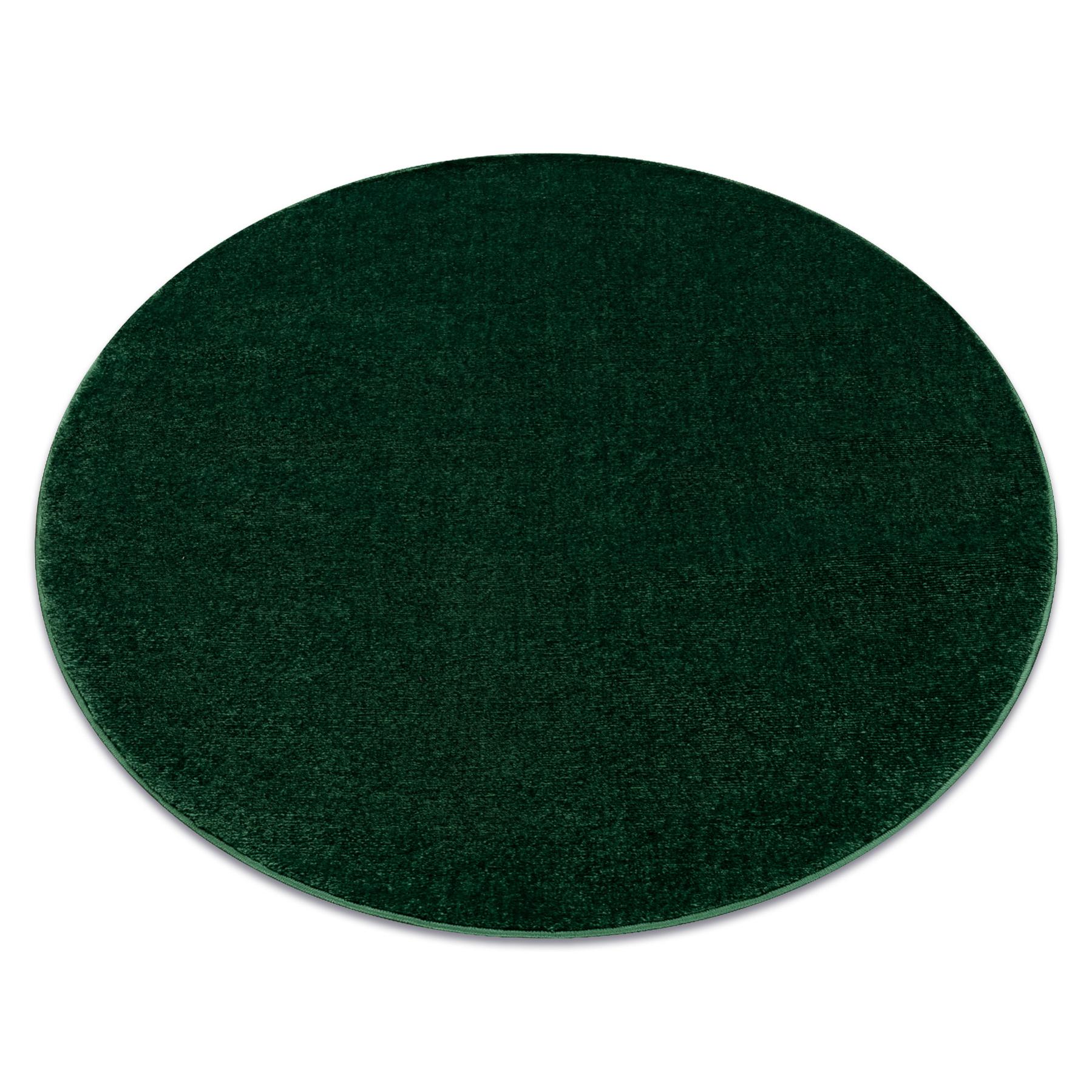 Tapis SOFTY cercle plaine couleur unie forest vert cercle 200 cm ...