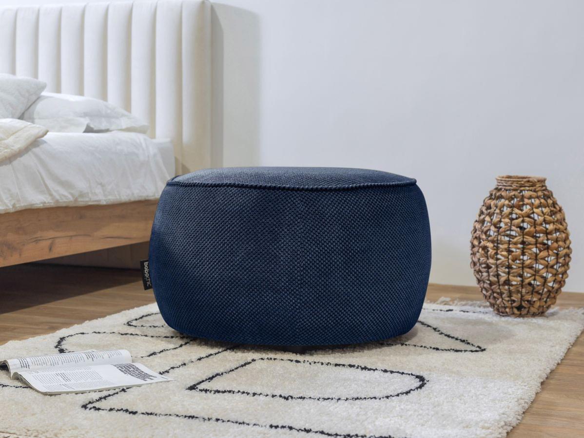 BOBOCHIC Pouf rond ACACIA Bleu foncé | Leroy Merlin