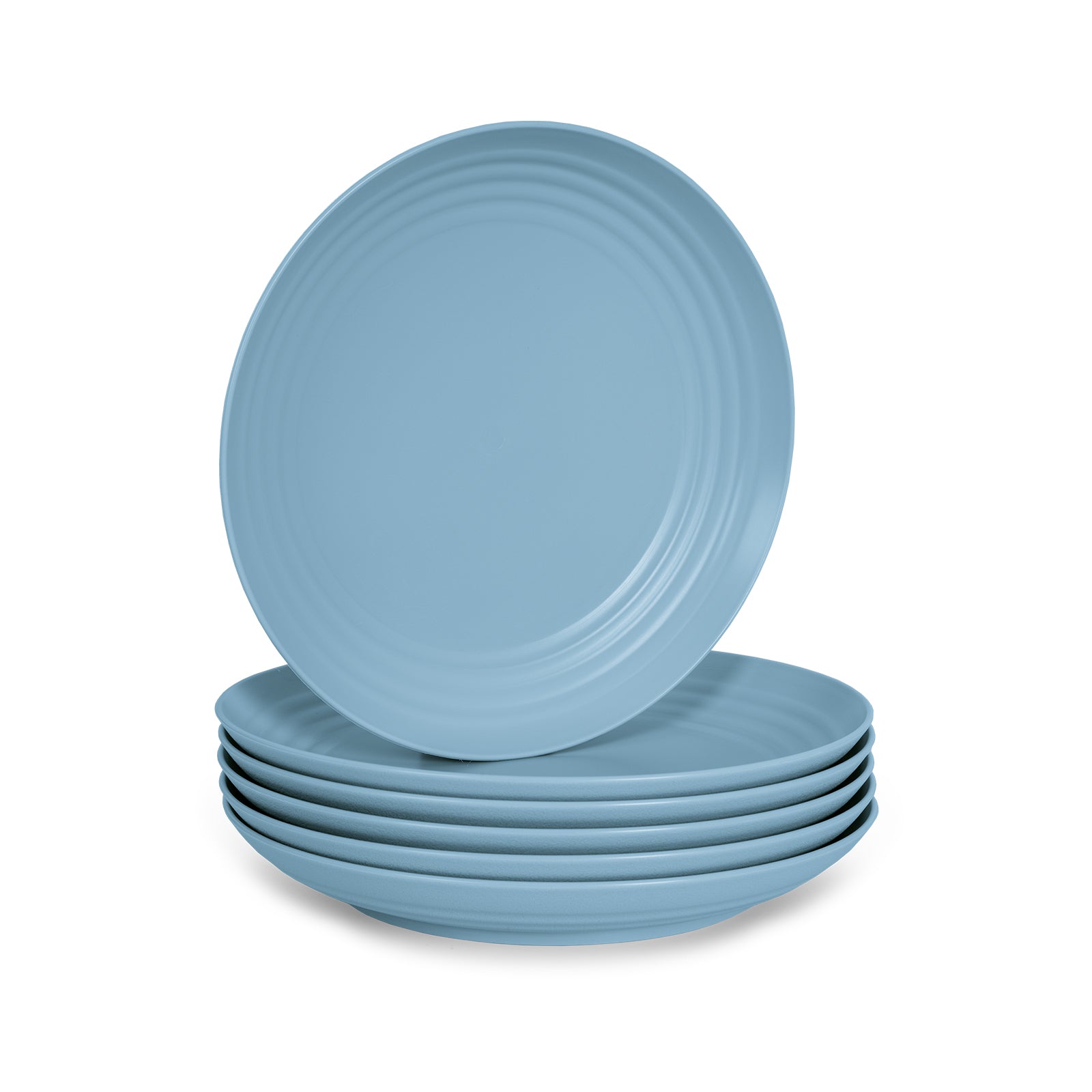 Plastic Forte - Juego de 6 Platos Classic Llanos 20 cm Reutilizables. Ideal Fiestas. Azul ...