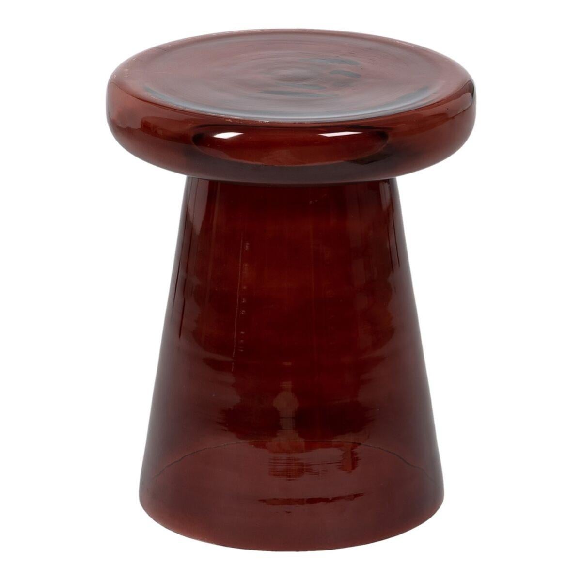 Table d'appoint 39 x 39 x 49 cm Verre Bordeaux | Leroy Merlin